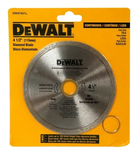 DISCO DIAMANTADO CONTINUO DEWALT 4.5″ 2MM DW47451HP – Mechanic Shop